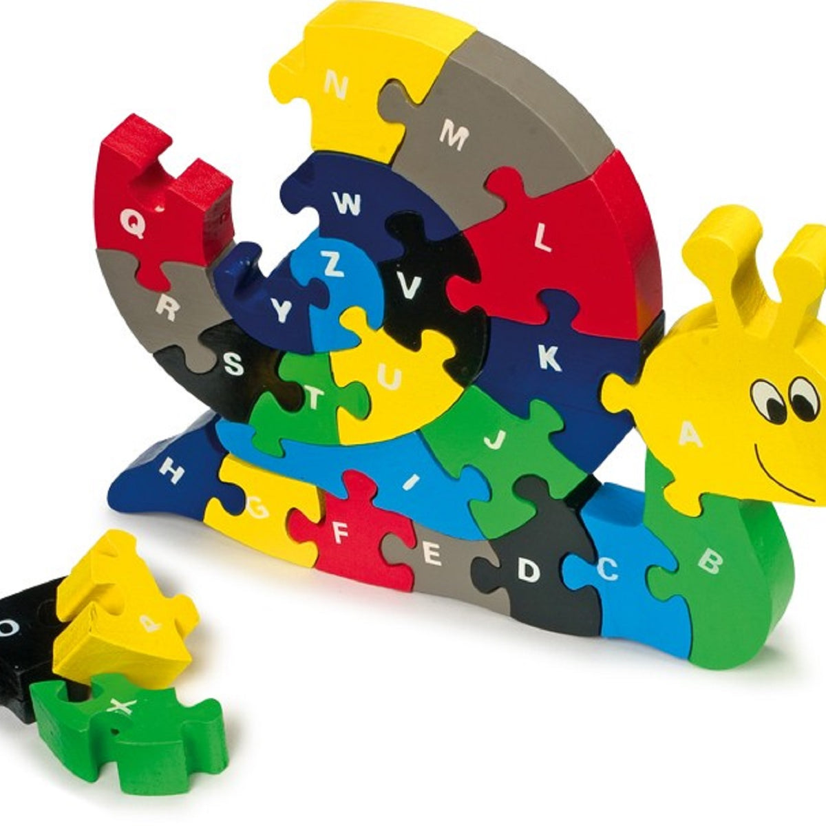 Wooden Alphabet Snail Puzzle – Wooden Toy Shop