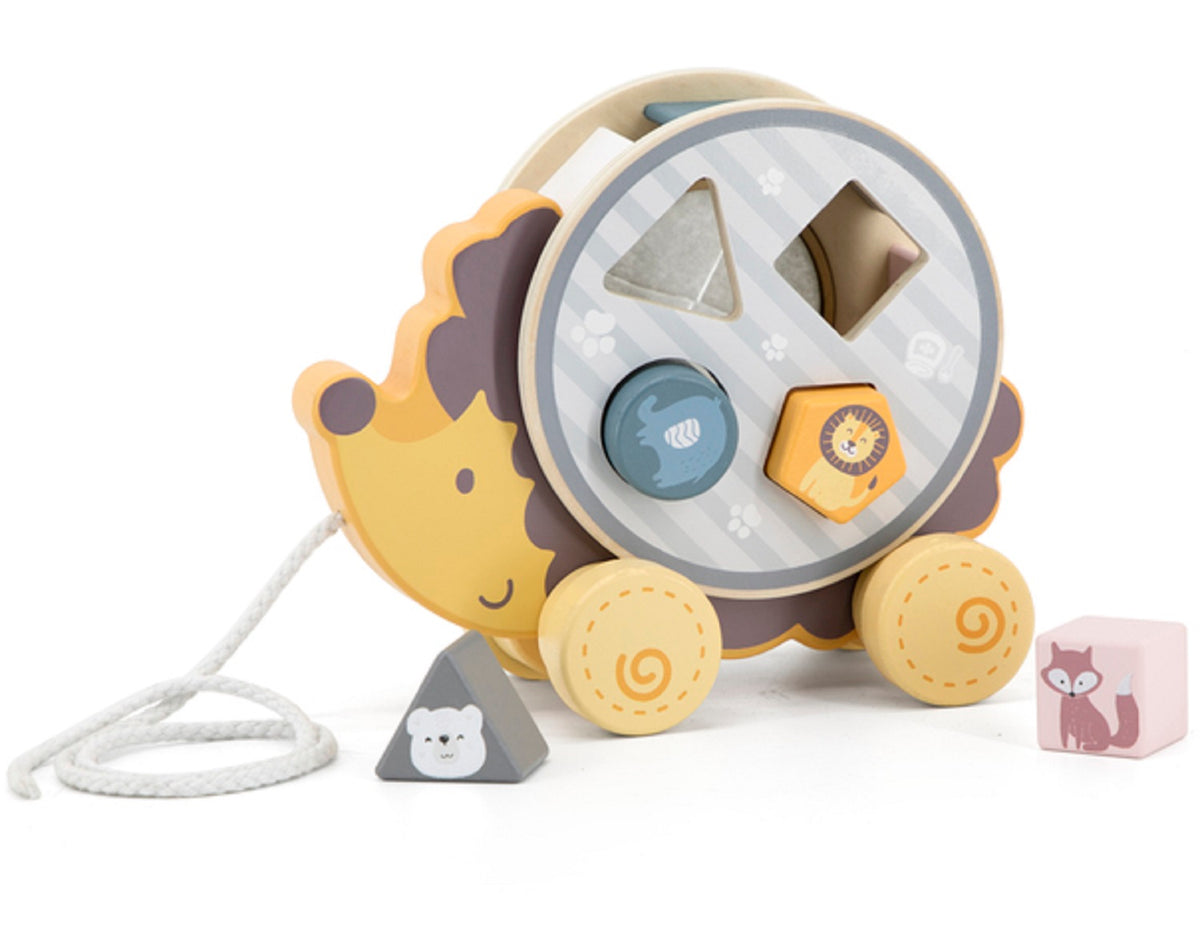 Pull Along Hedgehog Sorting Wheel I 44025 – Wooden Toy Shop