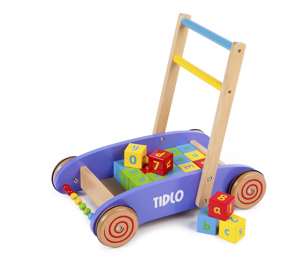 Tidlo Baby Walker with ABC Blocks l T-0218 – Wooden Toy Shop