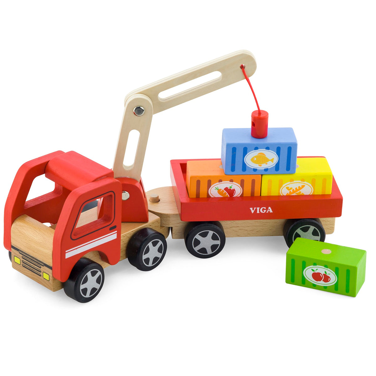 Magnetic Crane Container Truck I Viga I 50690 – Wooden Toy Shop