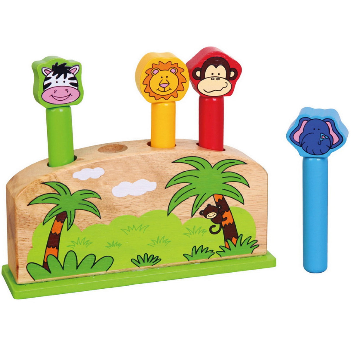 Springy Pop Up Animals I 59790 – Wooden Toy Shop
