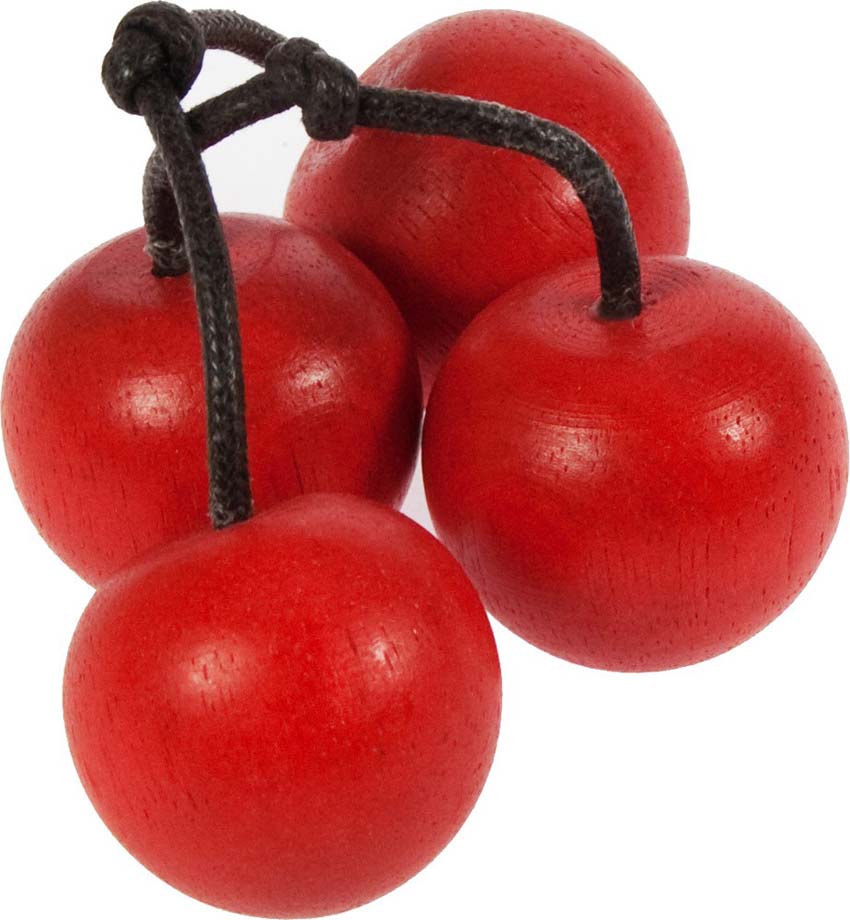 1 x Bunch of 4 Wooden Cherries – Wooden Toy Shop