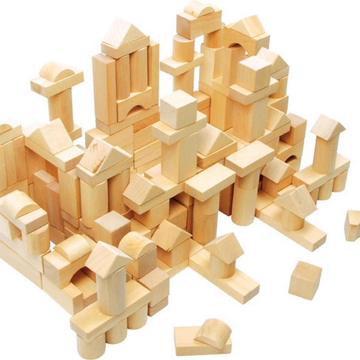 100 Natural Wooden Blocks – Wooden Toy Shop