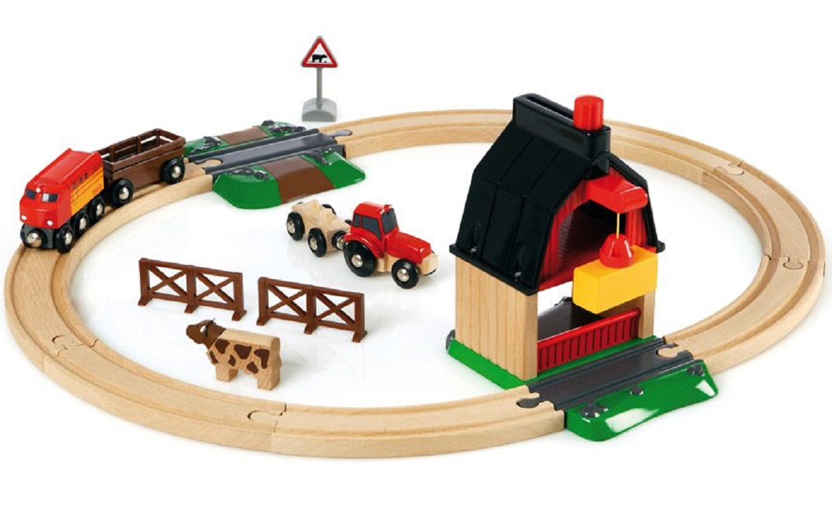 Brio Farm Train Set – Wooden Toy Shop