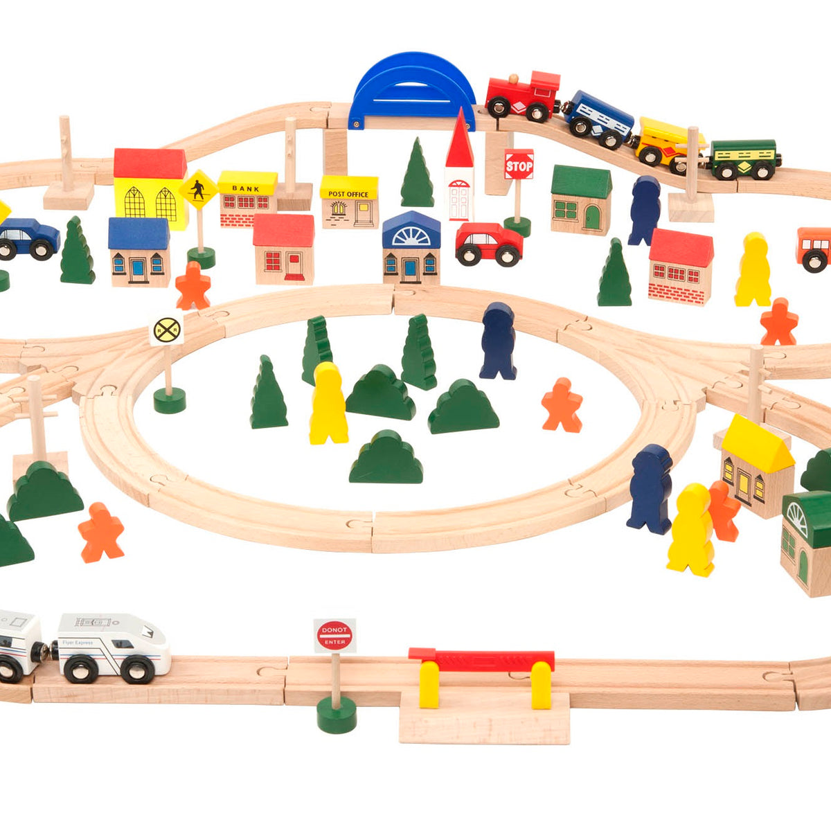 Wooden Deluxe Chug Along Train Set - 102 Pieces – Wooden Toy Shop