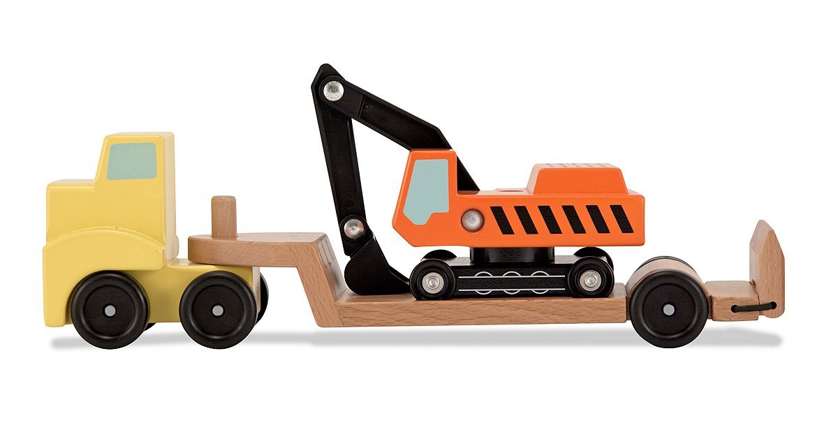 Melissa & Doug Digger and Low Loader Truck Play Set – Wooden Toy Shop