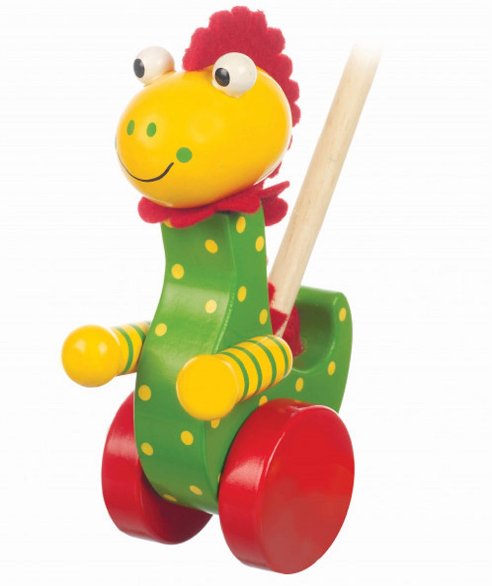 Push Along Wooden Dinosaur – Wooden Toy Shop