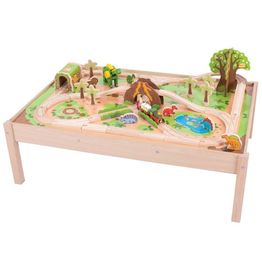 Dinosaur World Train Set and Table – Wooden Toy Shop