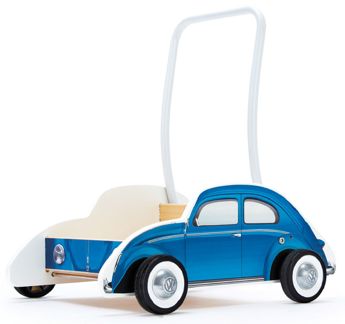 Hape VW Beetle Walker (Blue) – Wooden Toy Shop