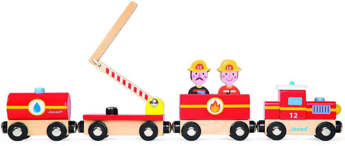 Firefighter Train – Wooden Toy Shop