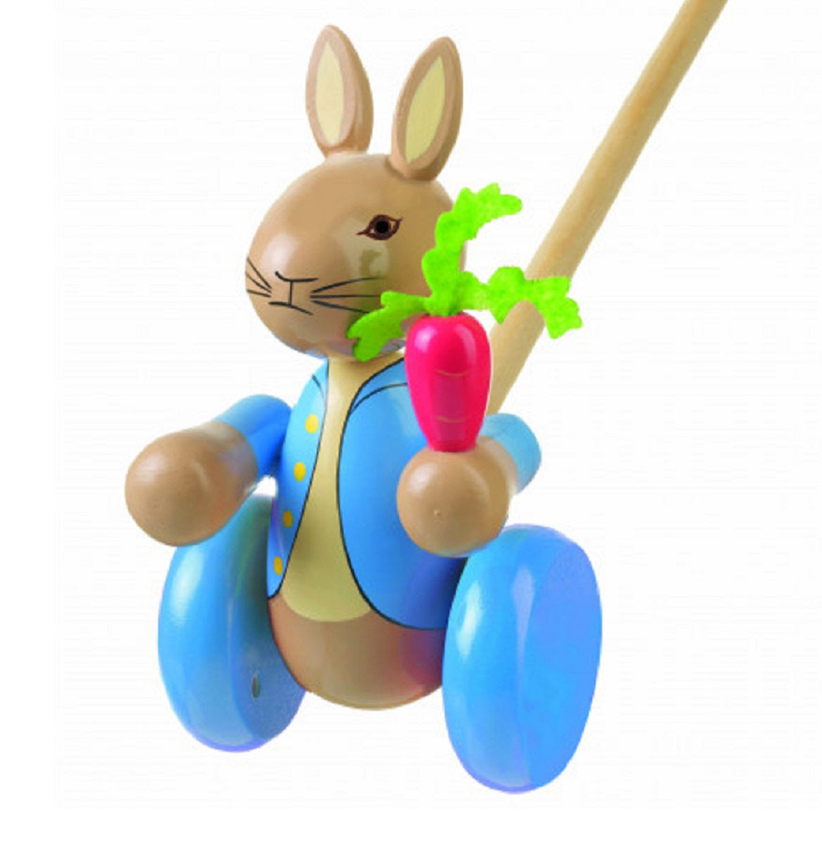 Push Along Wooden Peter Rabbit – Wooden Toy Shop