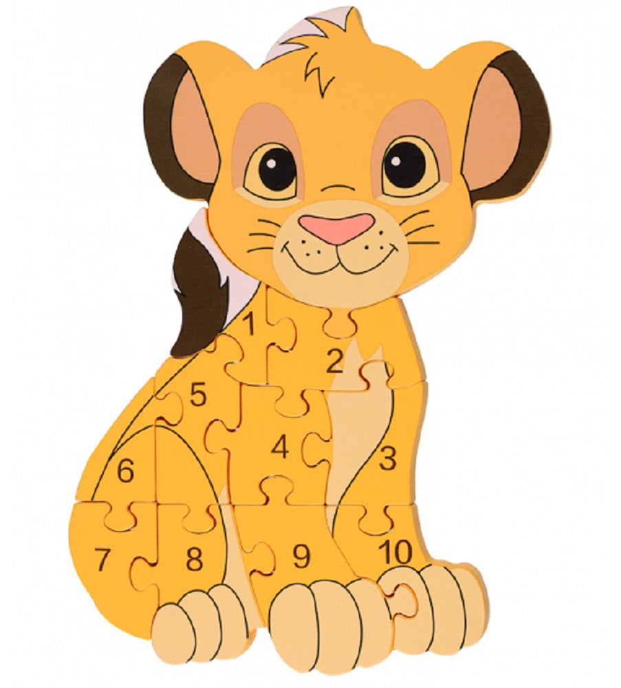 Simba Wooden Number Puzzle – Wooden Toy Shop