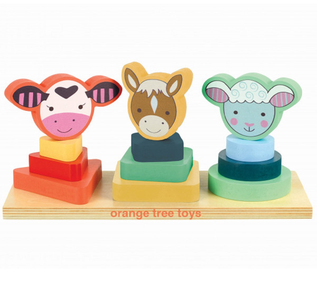 Farm Animal Shape Stacker – Wooden Toy Shop